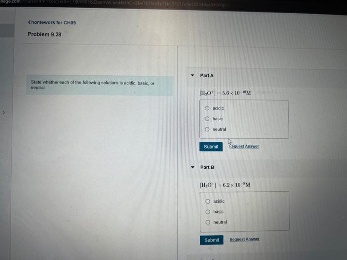 Solved State whether each of the following solutions is | Chegg.com