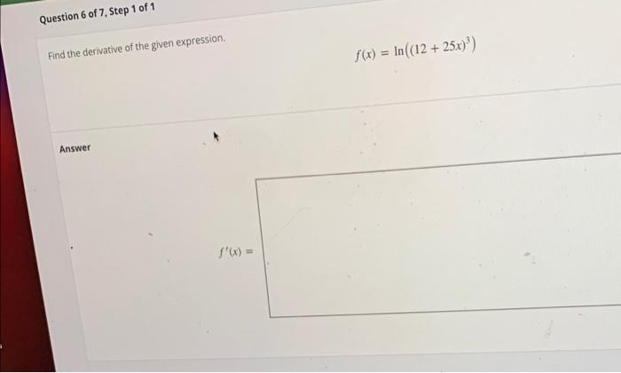 Solved Find the derivative of the given expression. | Chegg.com