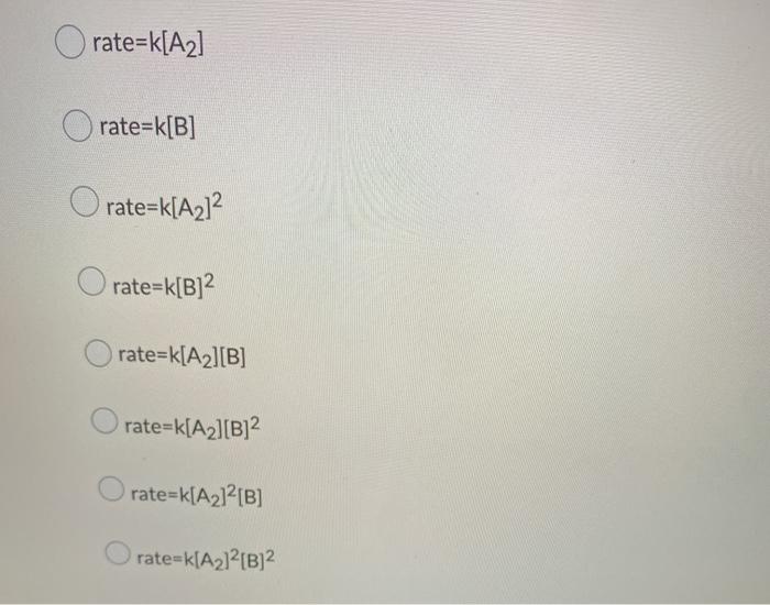 Solved The initial conditions for four separate experiments | Chegg.com