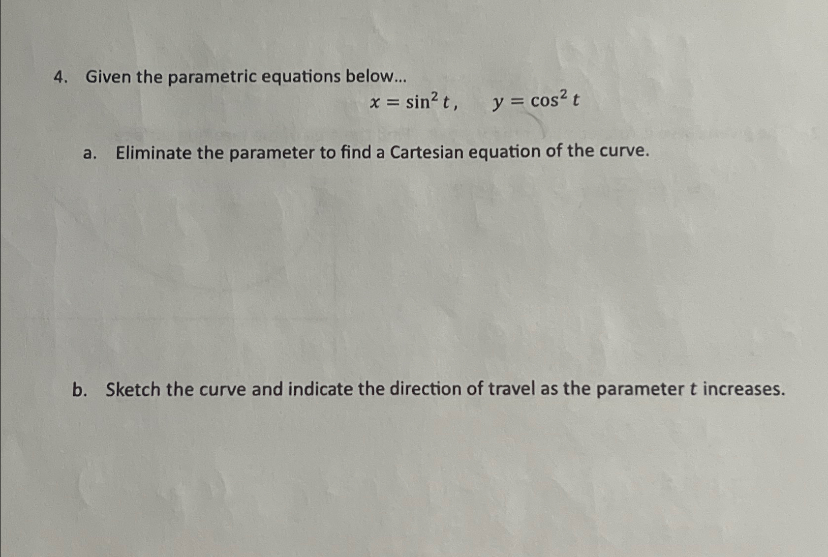 Solved Given the parametric equations | Chegg.com