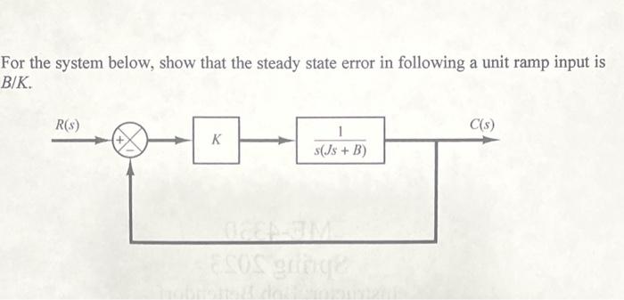 Solved For the system below, show that the steady state | Chegg.com