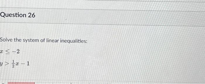 Solve the system of linear inequalities: \\[ | Chegg.com