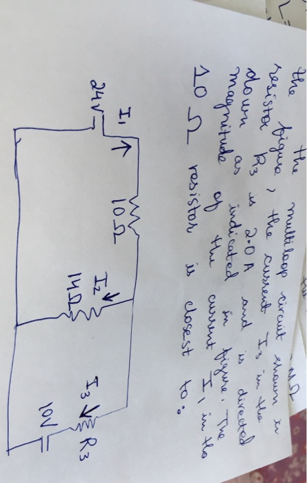 Solved Мля he multi loop circuit shown to bee figure, the | Chegg.com