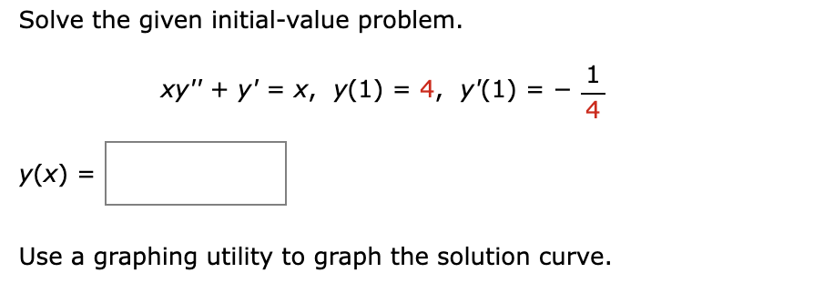Solved Solve the given initial-value | Chegg.com