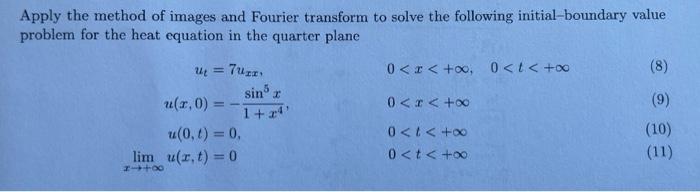 Solved Apply the method of images and Fourier transform to | Chegg.com