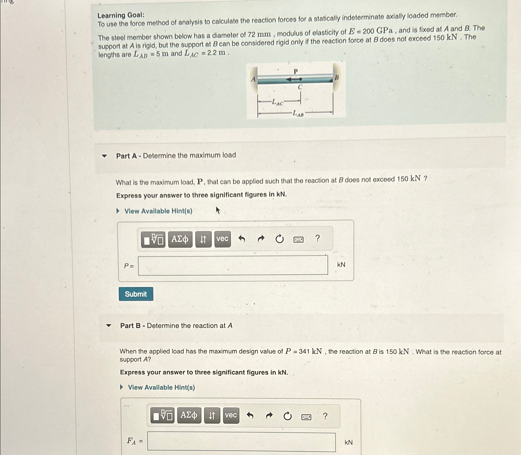Solved Learning Goal:To use the force method of analysis to | Chegg.com