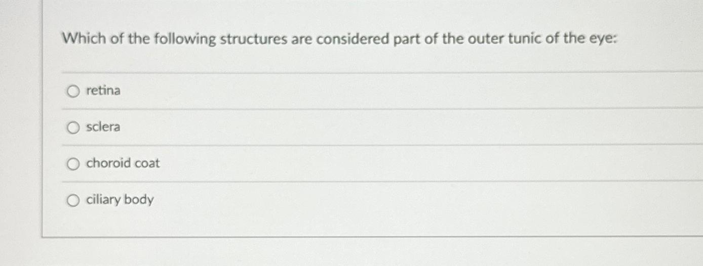 Solved Which of the following structures are considered part | Chegg.com