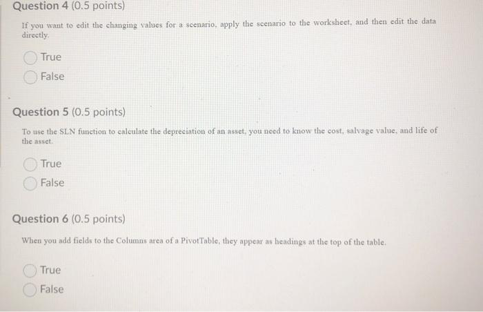 Solved Question 1 (0.5 points) To outline data, select the | Chegg.com