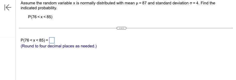 Solved Assume the random variable x ﻿is normally distributed | Chegg.com