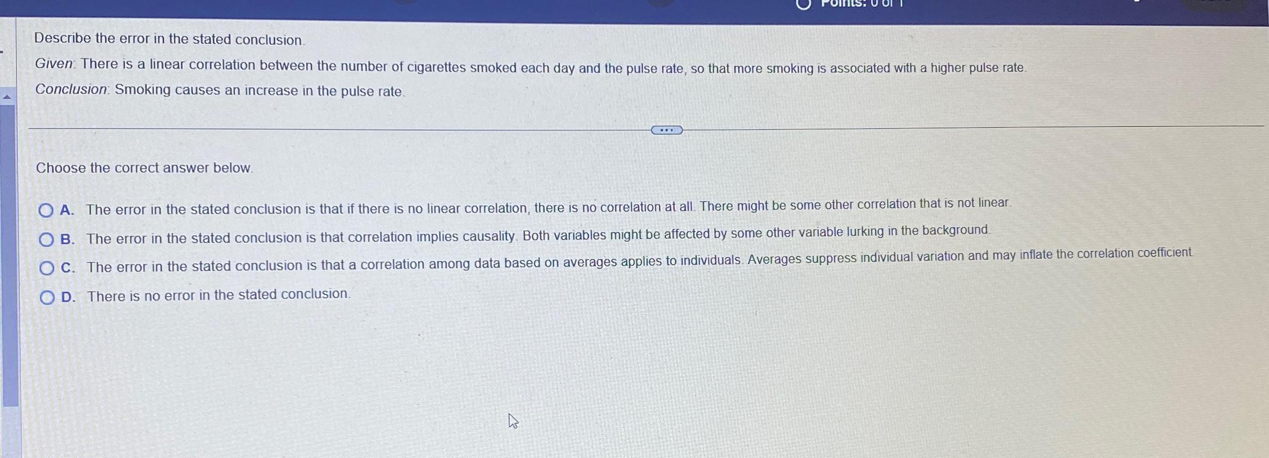 Solved Describe the error in the stated conclusion.Given: | Chegg.com