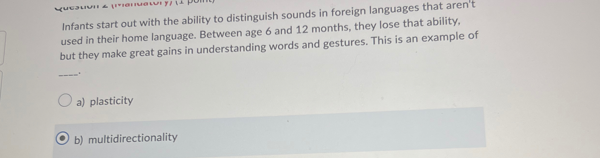 Solved Infants start out with the ability to distinguish | Chegg.com