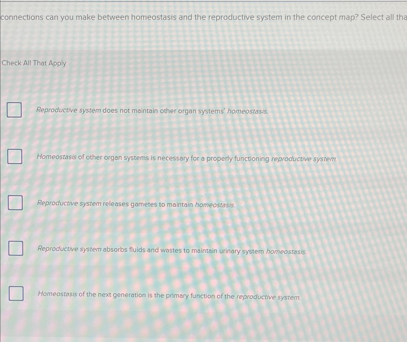 Solved connections can you make between homeostasis and the | Chegg.com