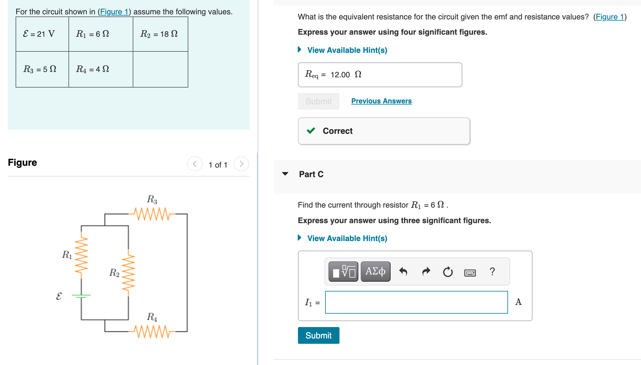 Solved For the circuit shown in (Figure 1) ﻿assume the | Chegg.com
