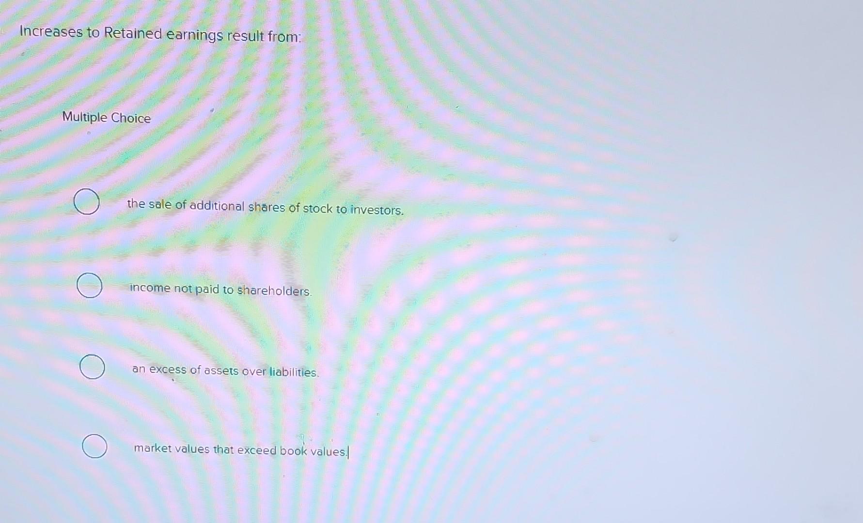 Solved Increases to Retained earnings result from: Multiple | Chegg.com