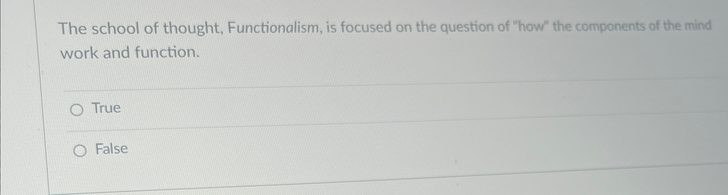 Solved The school of thought, Functionalism, is focused on | Chegg.com