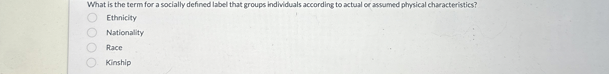 Solved What is the term for a socially defined label that | Chegg.com
