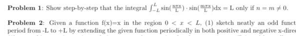 Solved Problem 1: Show step-by-step that the integral | Chegg.com