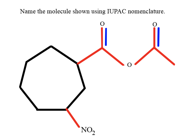 Solved Name the molecule shown using IUPAC nomenclature.The | Chegg.com