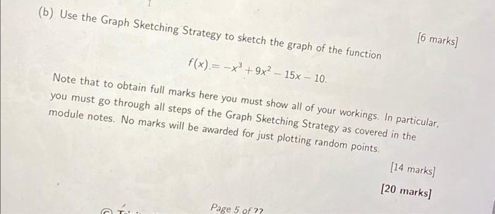 Solved (b) Use the Graph Sketching Strategy to sketch the | Chegg.com