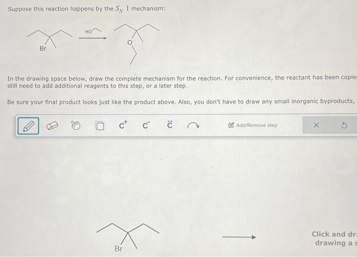 Solved Suppose this reaction happens by the SN1 mechanism: | Chegg.com Solved Suppose this reaction happens by the SN1 mechanism: | Chegg.com