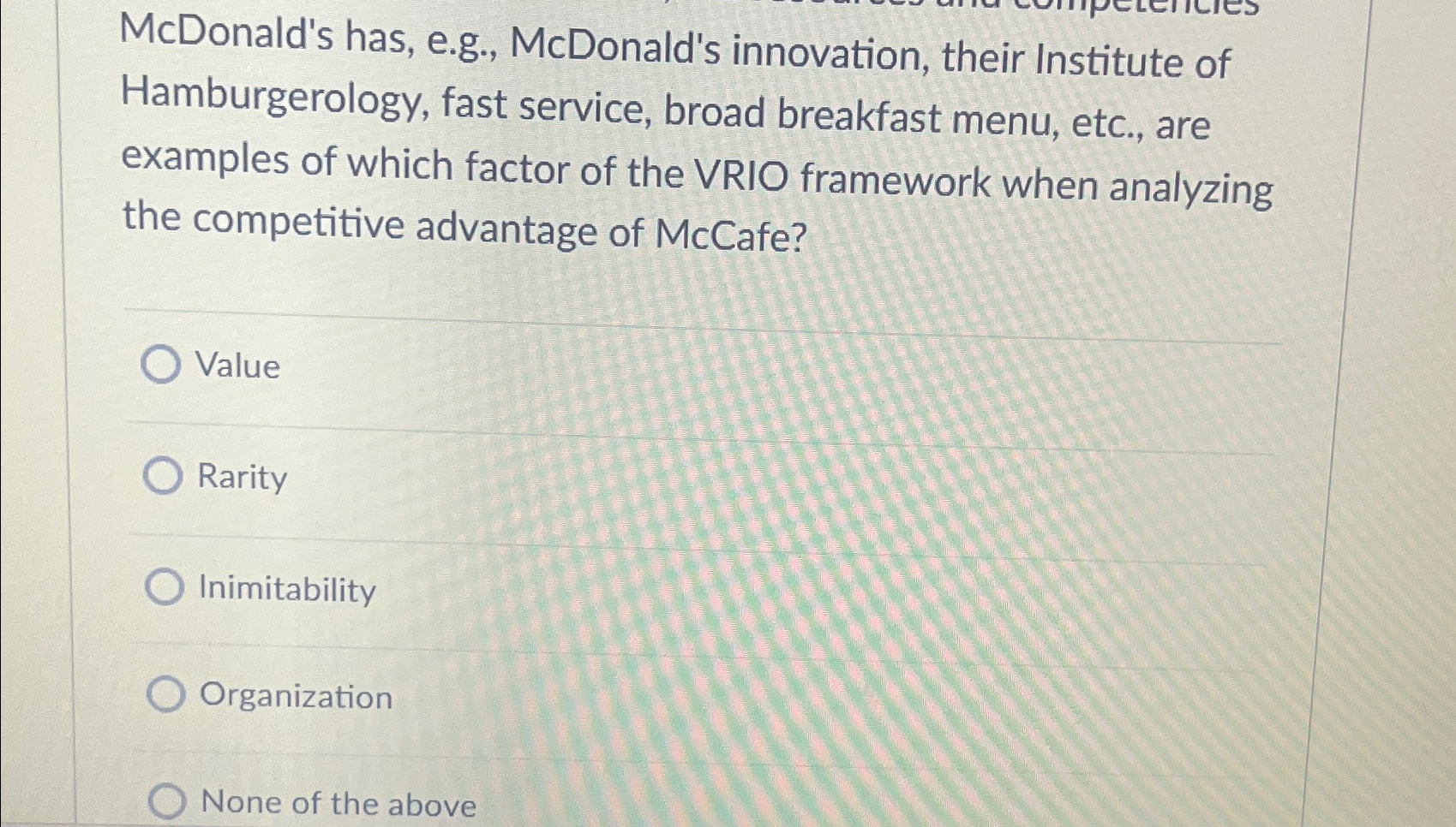 Solved McDonald's has, e.g., ﻿McDonald's innovation, their | Chegg.com
