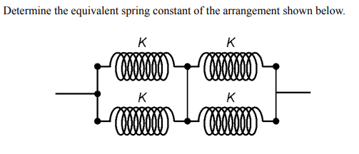 Solved Determine the equivalent spring constant of the | Chegg.com
