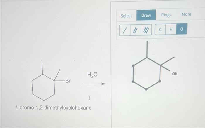 Solved 1-bromo-1,2-dimethylcyclohexaneb) If the reactant's | Chegg.com