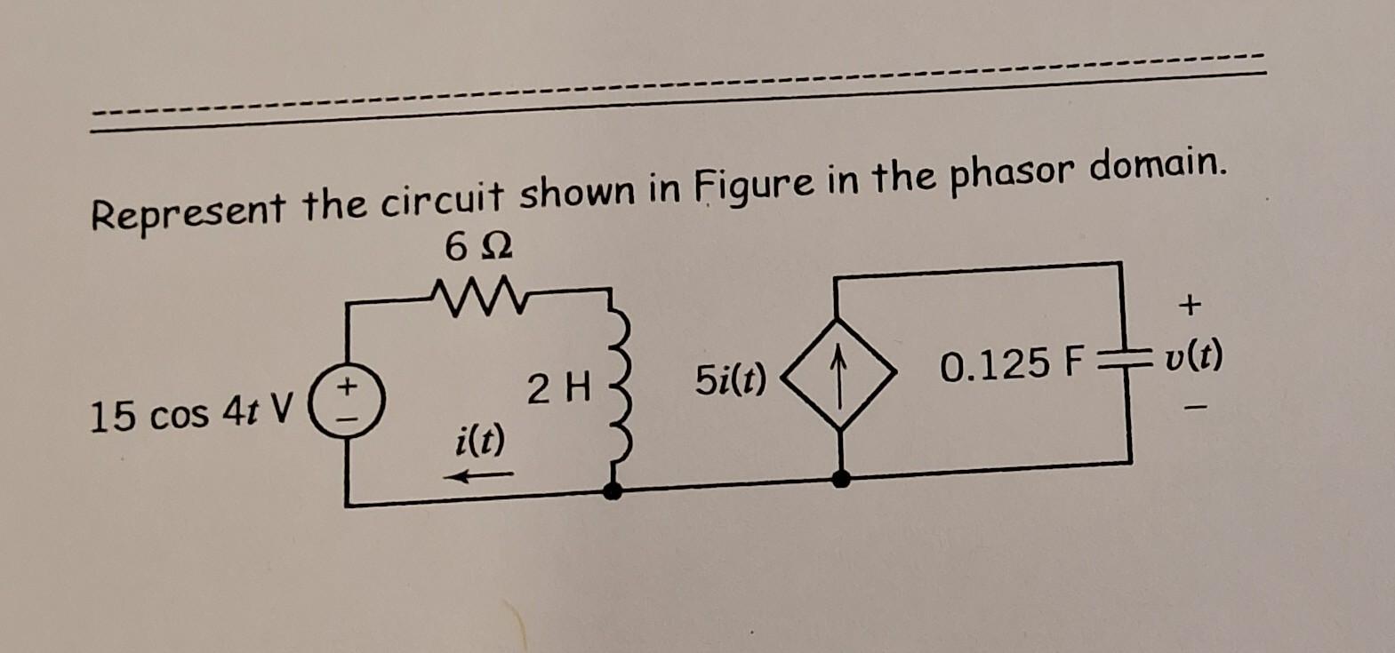 Solved Pammocont the circuit shown in Figure in the phasor | Chegg.com