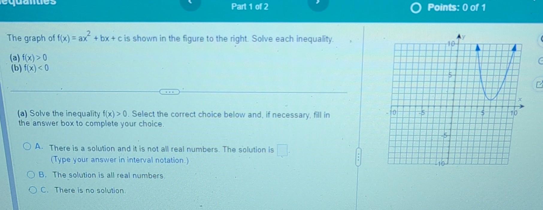 Solved The graph of f(x)=ax2+bx+c is shown in the figure to | Chegg.com