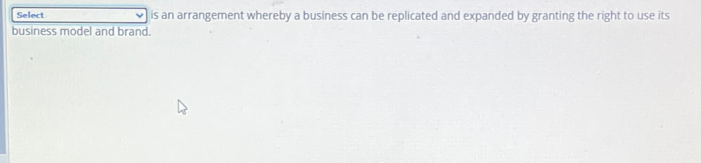 Solved Selectis an arrangement whereby a business can be | Chegg.com