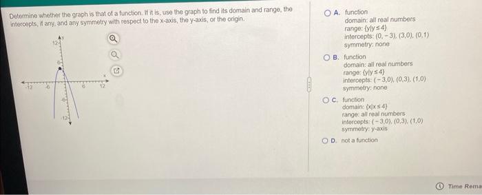 Solved Determine whether the graph is that of a function. If | Chegg.com