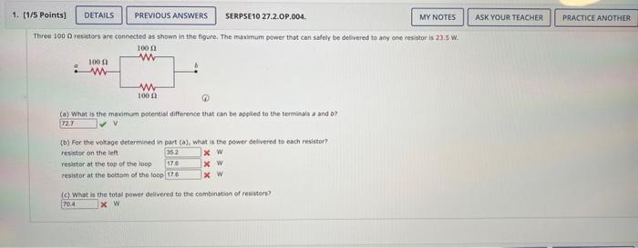Solved (a) What is the maximum potential difference that can | Chegg.com