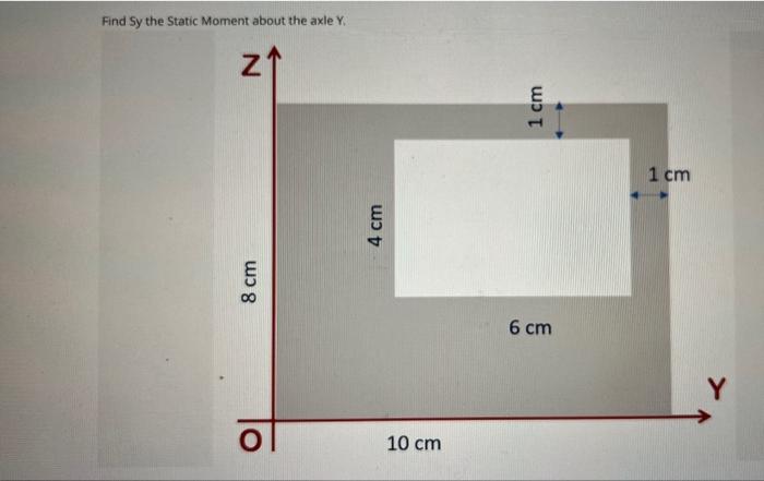 Solved Find Sy the Static Moment about the axle Y. | Chegg.com