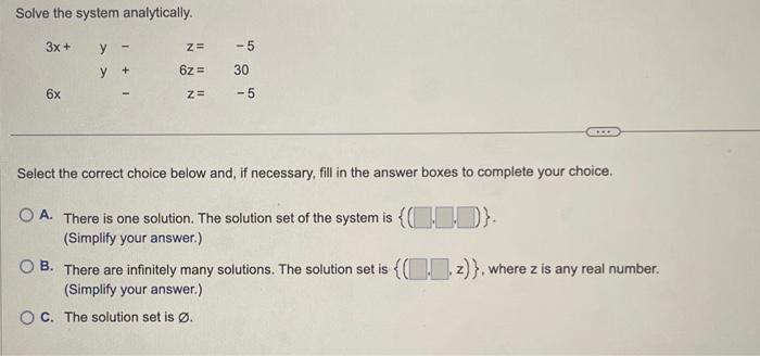 Solve the system analytically. | Chegg.com