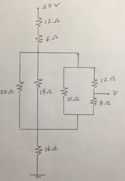 Solved Using the voltage-divider equation, find the voltage | Chegg.com