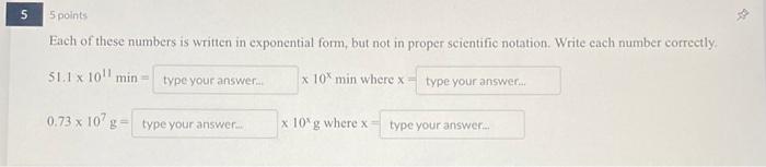 Solved Each of these numbers is written in exponential form, | Chegg.com