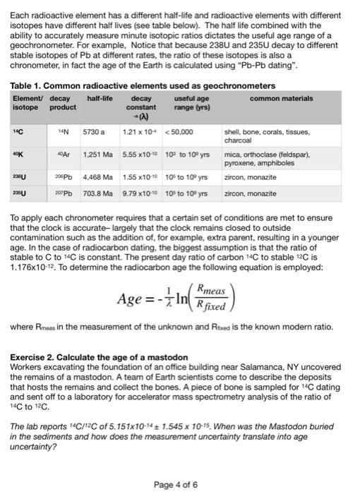 Solved 1. Relative time exercise: Using the table below, | Chegg.com