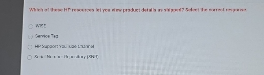 Solved Which of these HP resources let you view product | Chegg.com