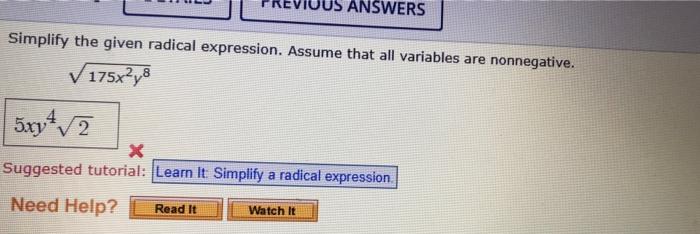 Solved simplify the given radical expression. Assume that | Chegg.com