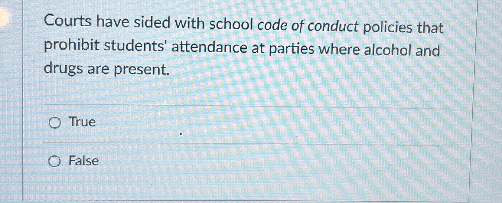 Solved Courts have sided with school code of conduct | Chegg.com