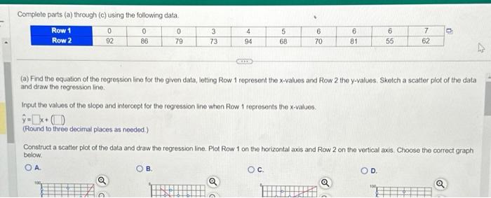 Solved Complete parts (a) through (c) using the following | Chegg.com