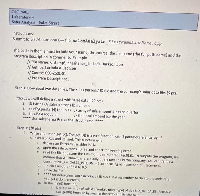 Solved Instructions: Submit to Blackboard one C++file: | Chegg.com