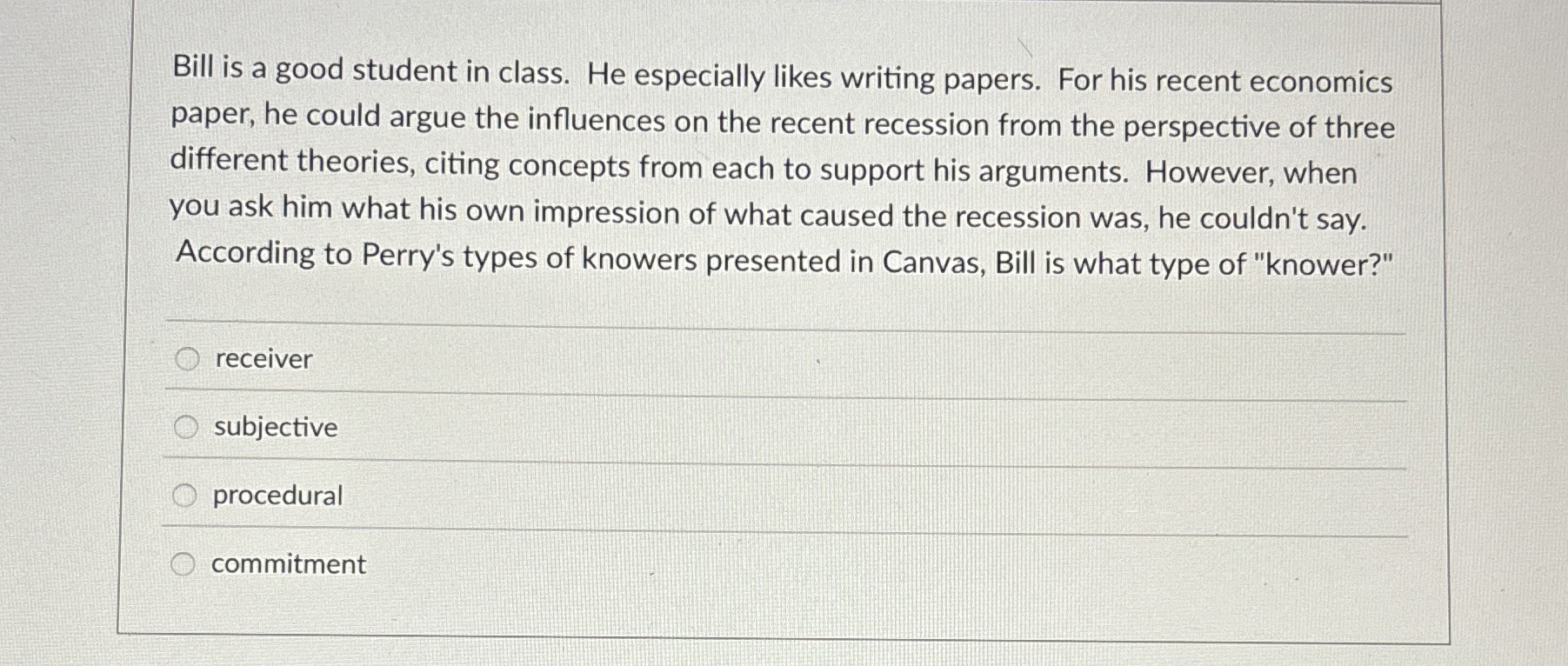 Solved Bill is a good student in class. He especially likes | Chegg.com