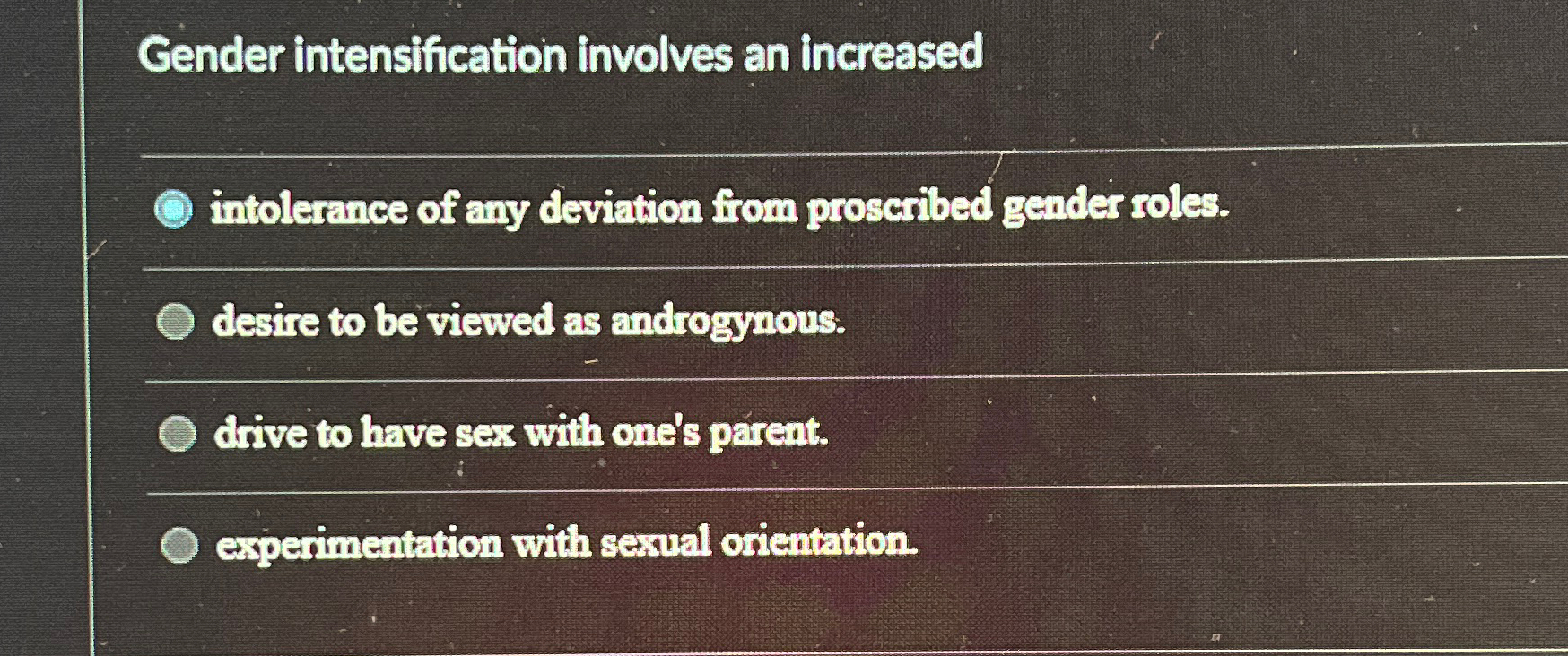 Solved Gender intensification involves an | Chegg.com