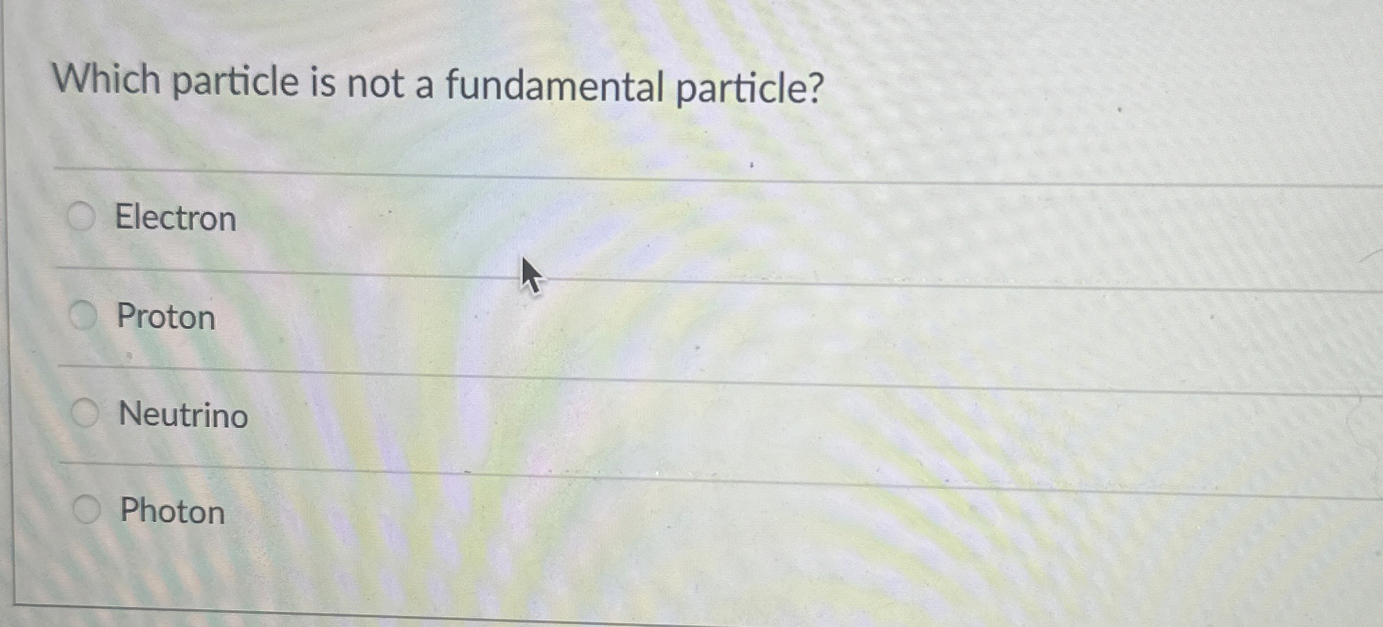 Solved Which particle is not a fundamental | Chegg.com