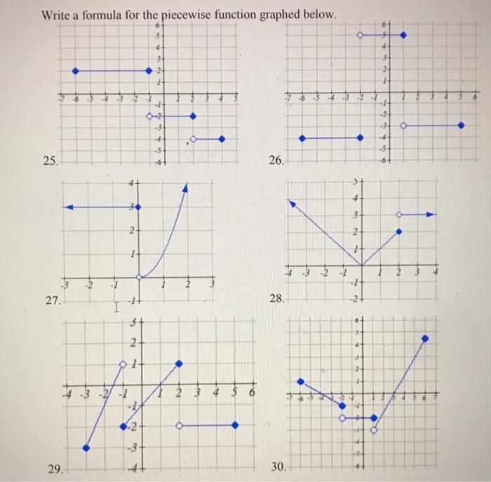 Solved Write A Formula For The Piecewise Function Graphed