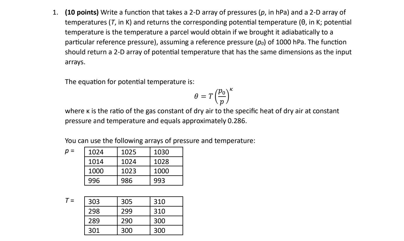 Solved 10 Points Write A Function That Takes A 2−d Array 4705