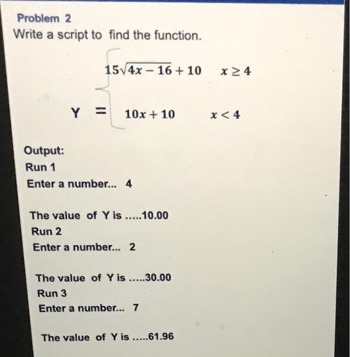 Solved Problem 1 Write a program that reads radius of a | Chegg.com