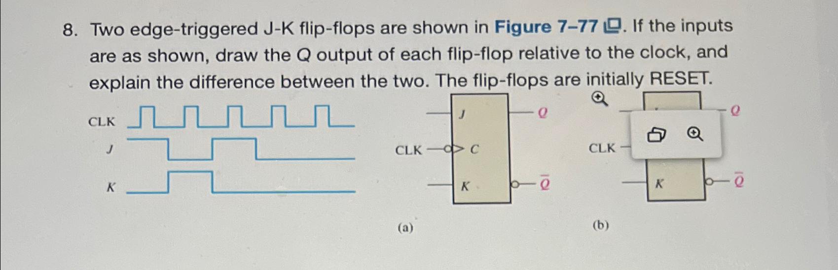 Solved Two edge-triggered J-K flip-flops are shown in Figure | Chegg.com