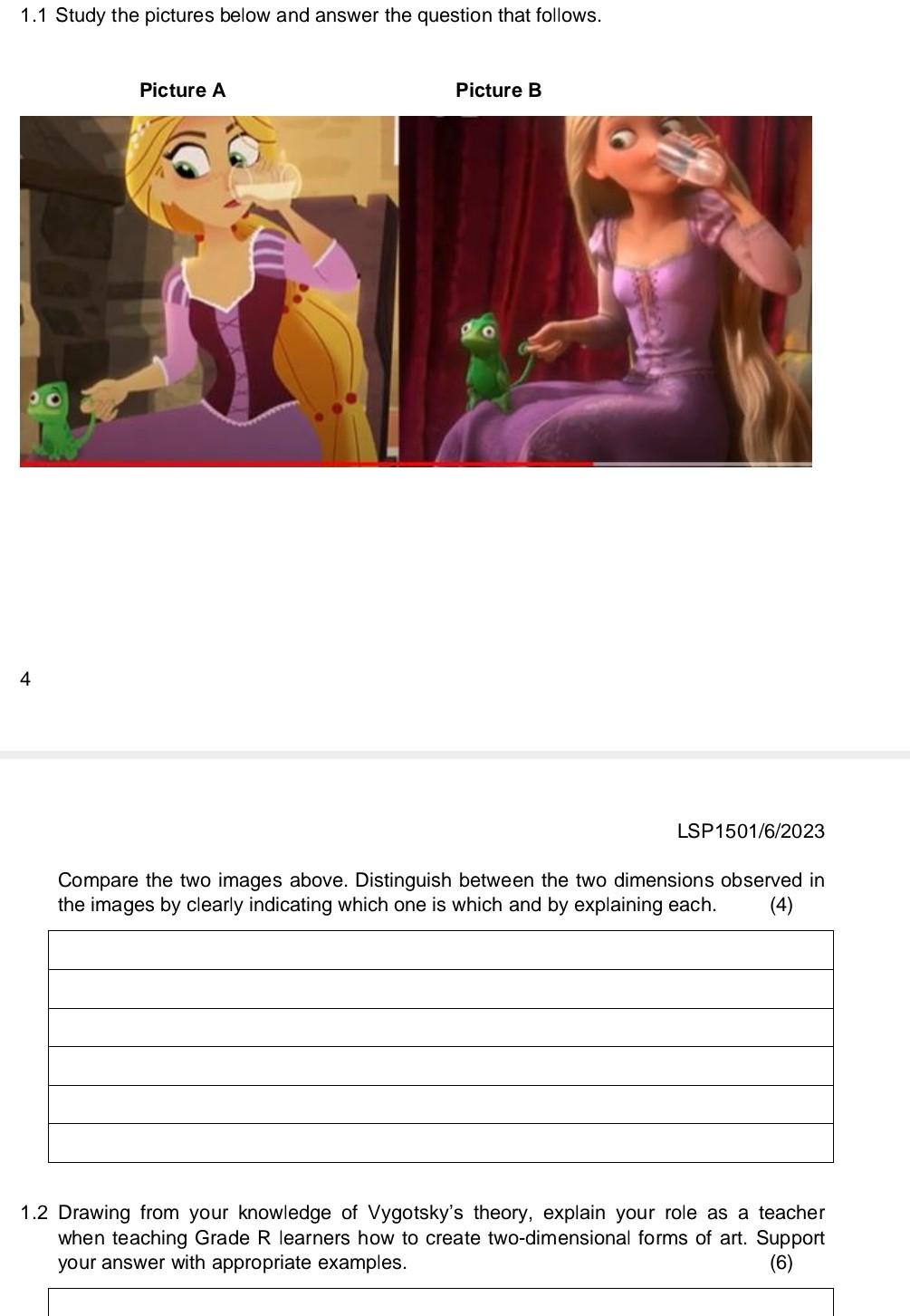 1.1 Study the pictures below and answer the question | Chegg.com